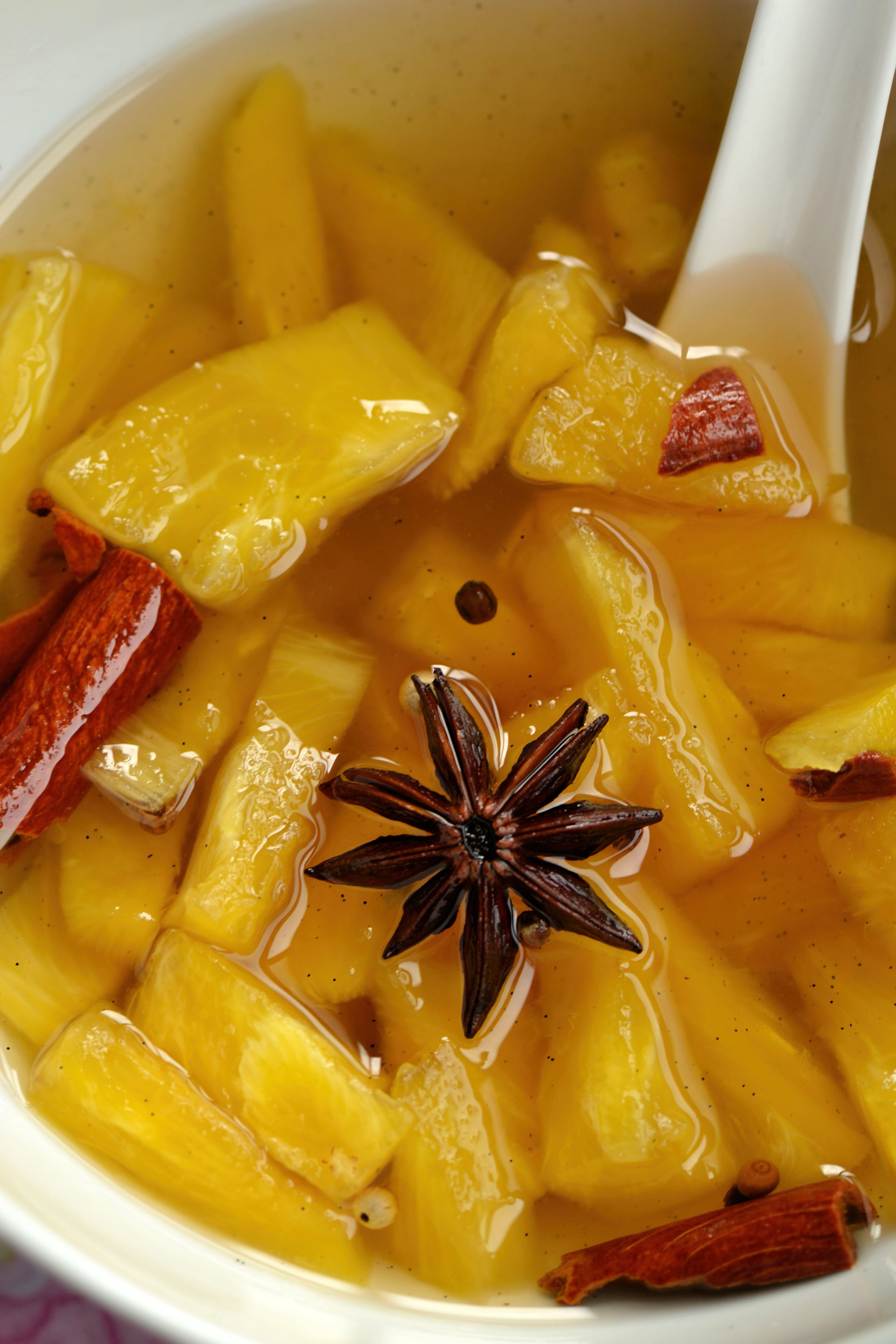 "Pineapple Bob" and Poached Pineapple in Vanilla Spiced Syrup - SUZIE ...